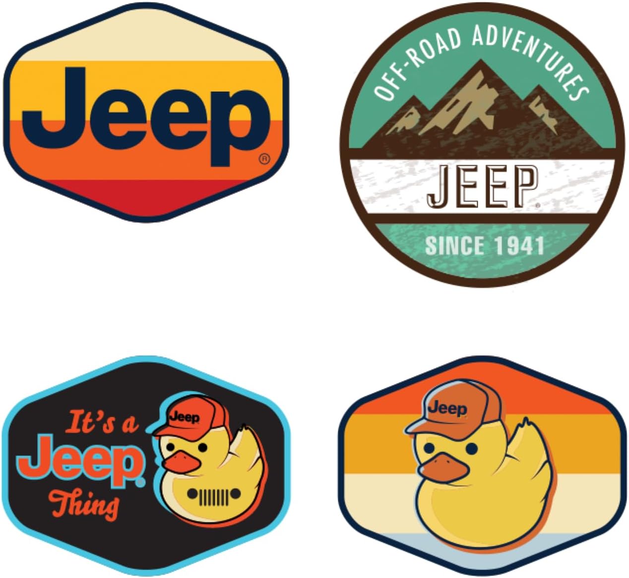 Amazon.com - Jeep Stickers Duck Logos and Stripes and Off-Road ...