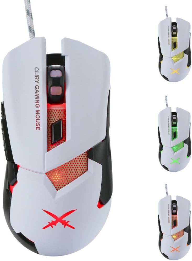 Kingspinner Game Mice, X1 USB Wired 4800dpi 7 Buttons Optical Gaming ...