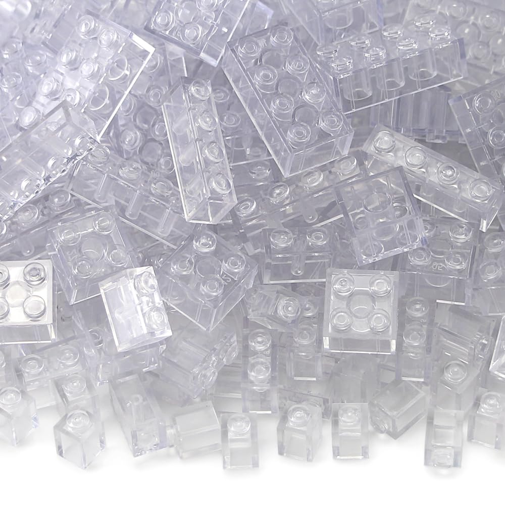 Snapklik.com : Feleph 260 Pieces Trans-Clear Bulk Bricks Classic ...