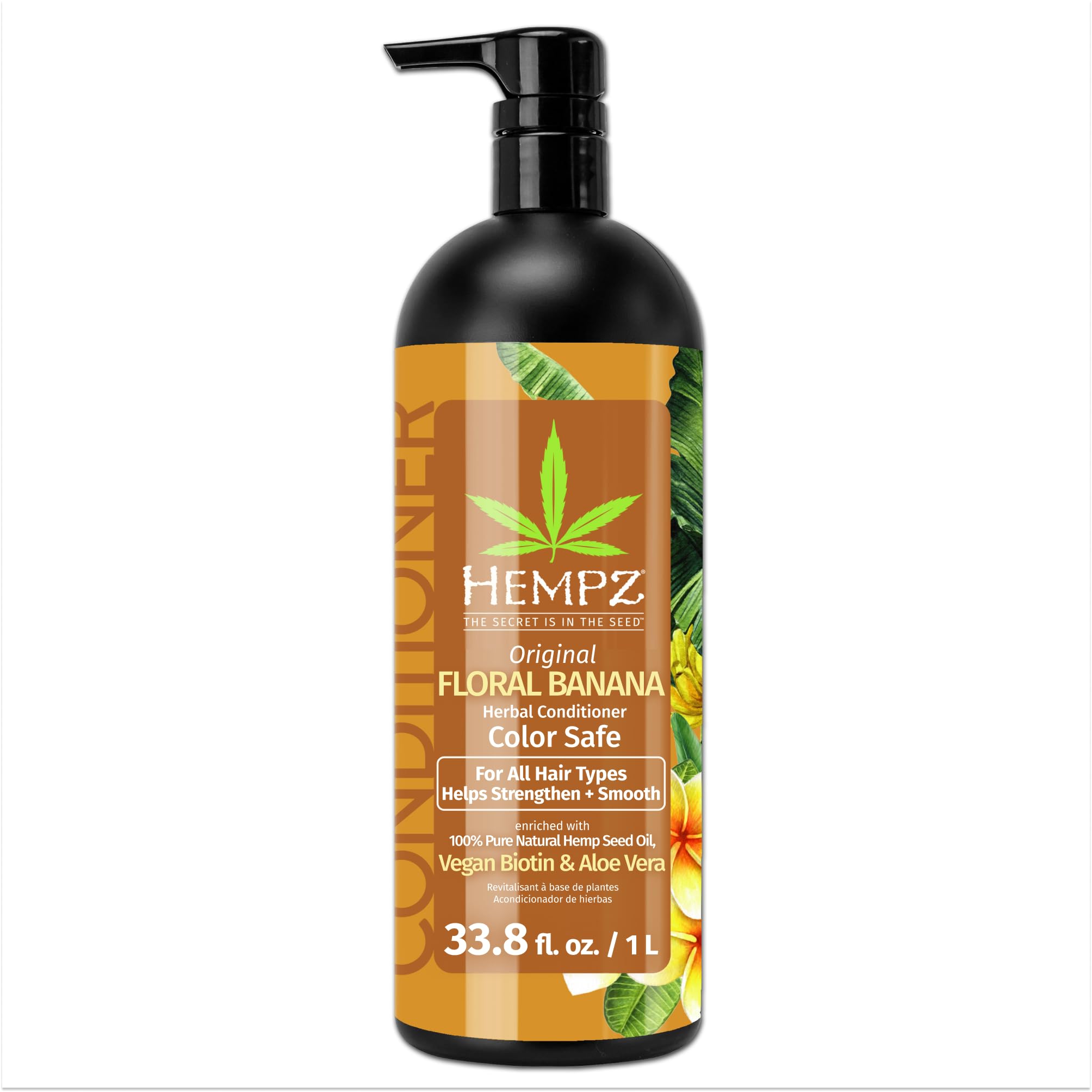 Amazon.com : Hempz Biotin Conditioner - Original Light Floral & Banana ...