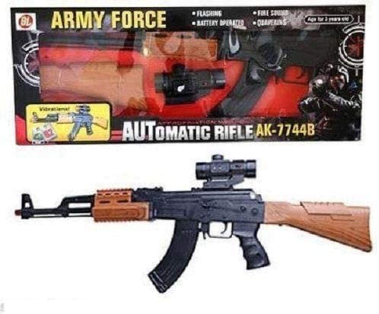 82cm Long Army Force AK-47 Assault Rifle Toy Gun With Light Sound ...
