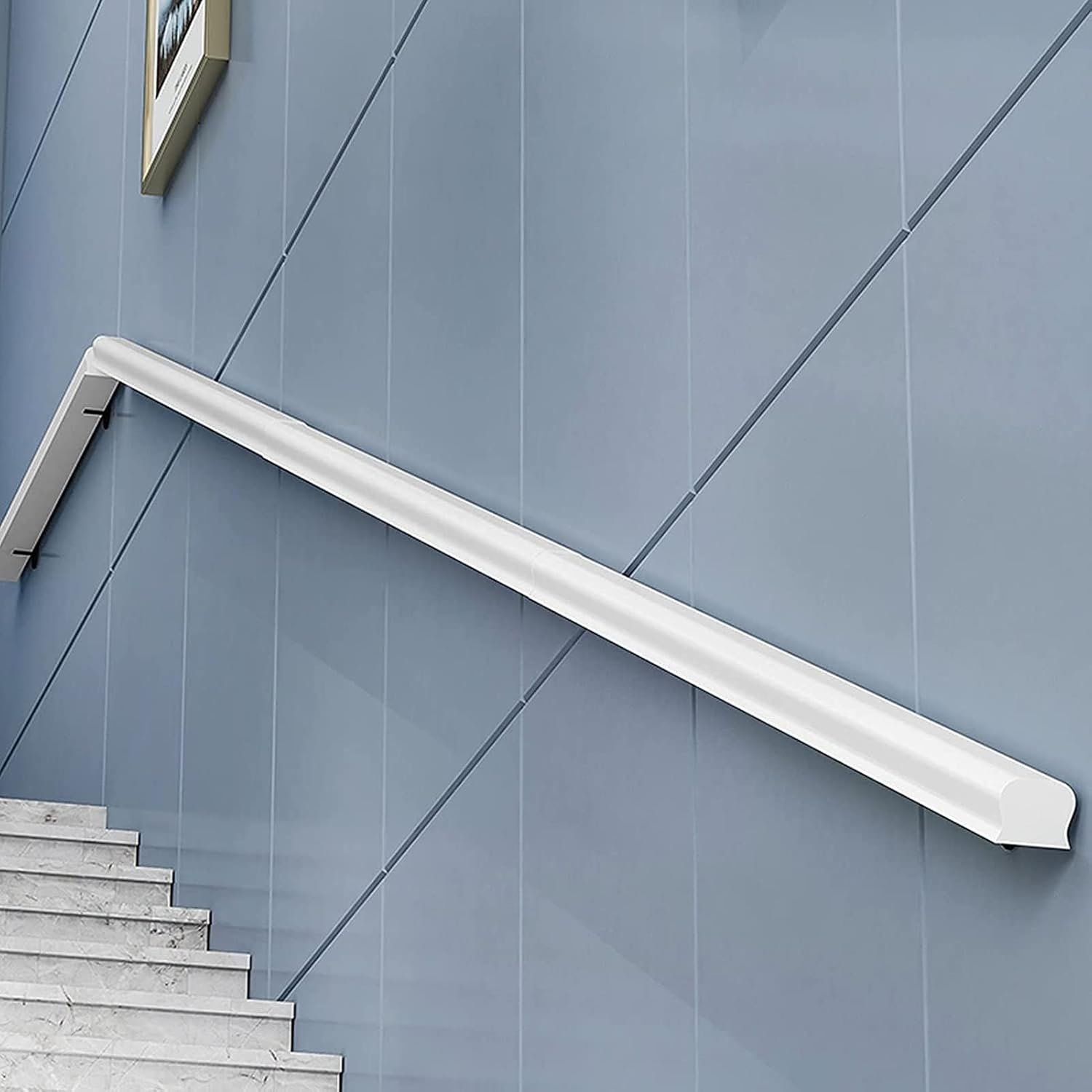 Solid Wood Handrail White Finish, Elderly Children Loft Safety Stair ...
