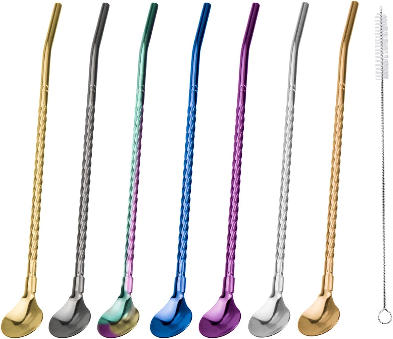 Slush Ice Pack of 125 Spoon Straws Paper Straws Compostable Plastic ...