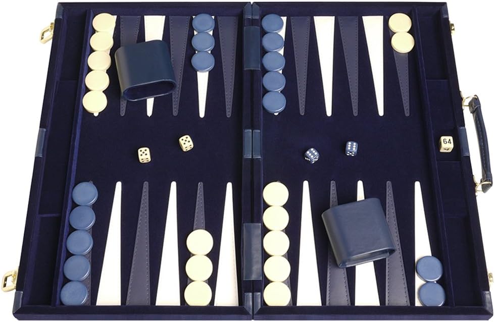 Amazon.com: Deluxe Backgammon Set - Board Game (Blue - 18"x12") : Toys ...