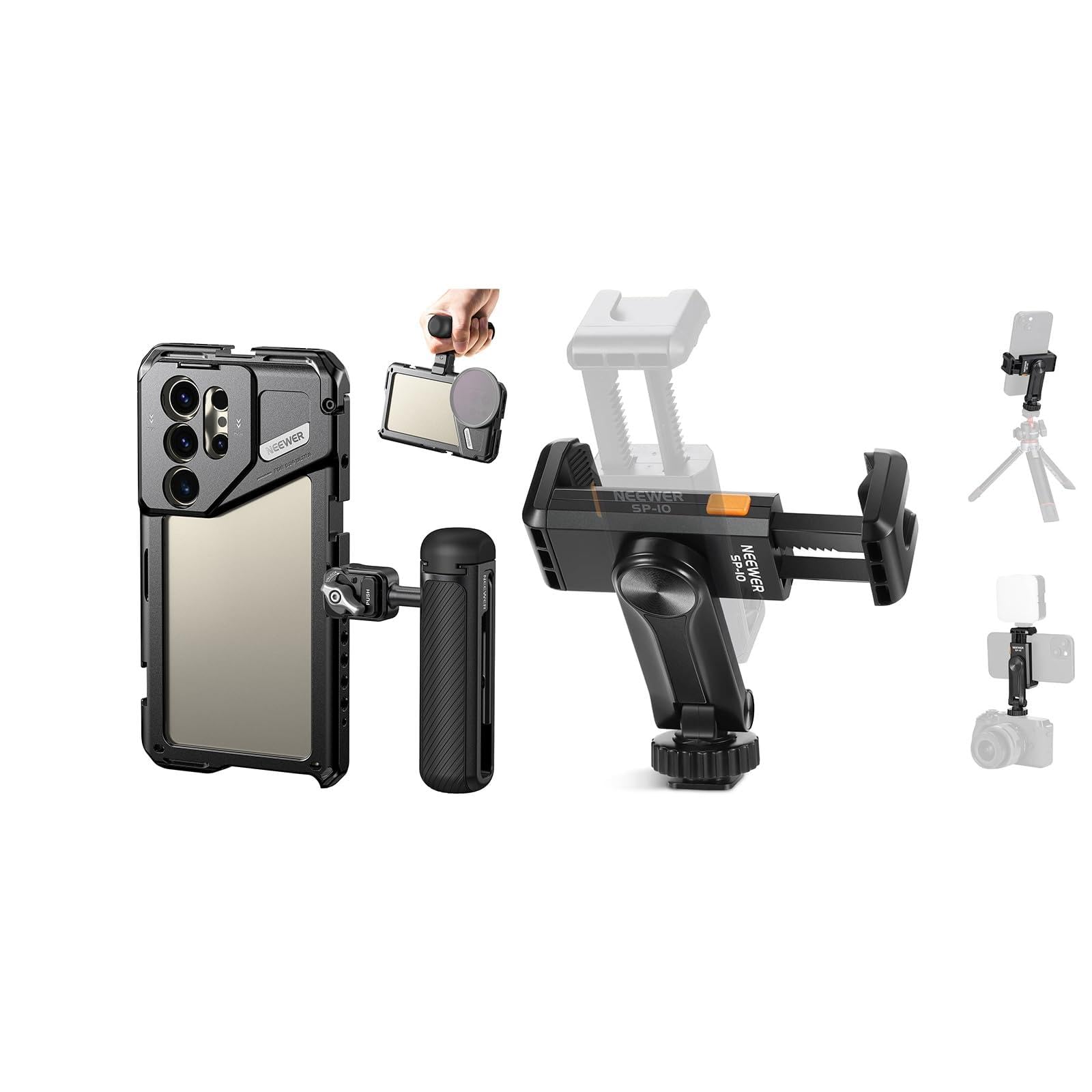 Amazon.com: NEEWER S24 Ultra Phone Cage Stabilizer with Side Handle ...