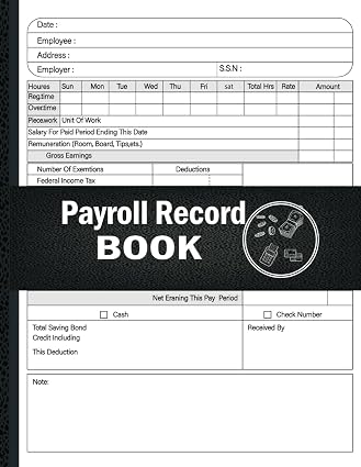 Amazon.com: Payroll Record Book: Weekly Employee Payroll Record Log ...
