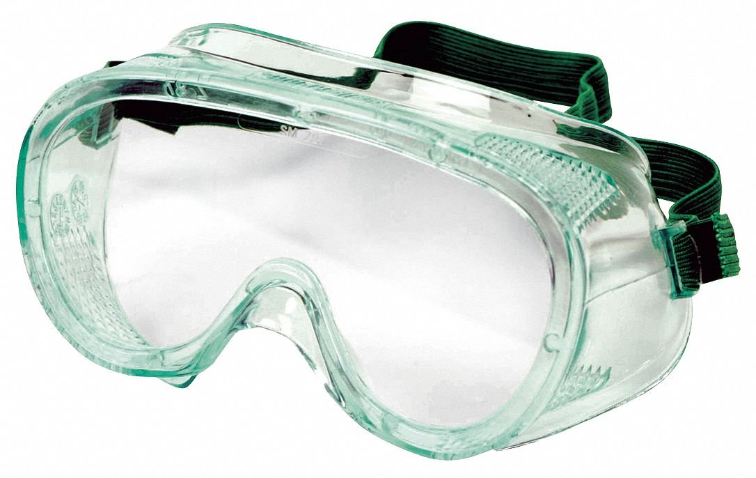 Sellstrom PVC Lightweight Direct Vent Mini Economy Goggle, Green Tinted ...