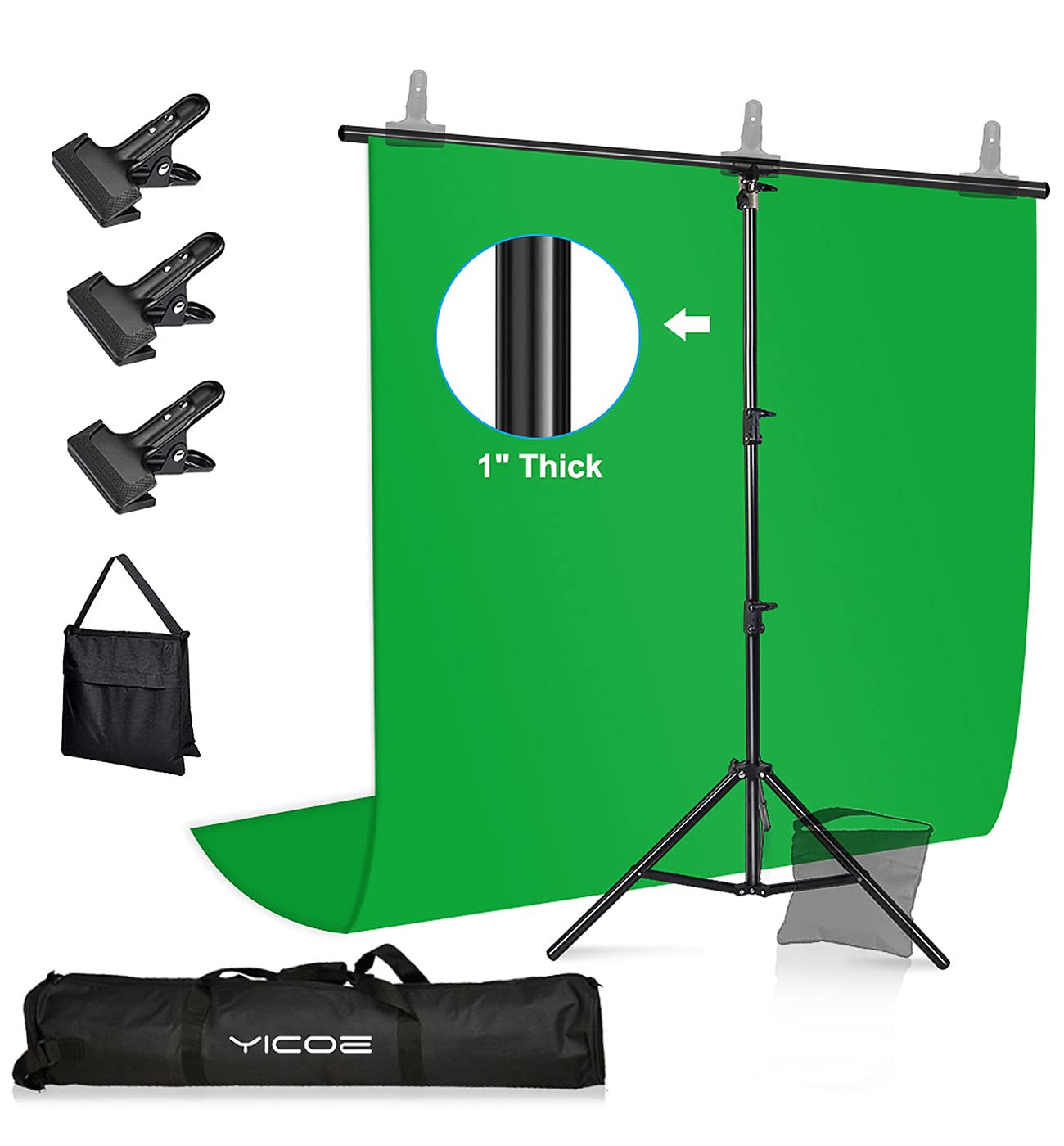 Upgraded Sandbag And Clamps Version Yicoe Green Screen With T ...