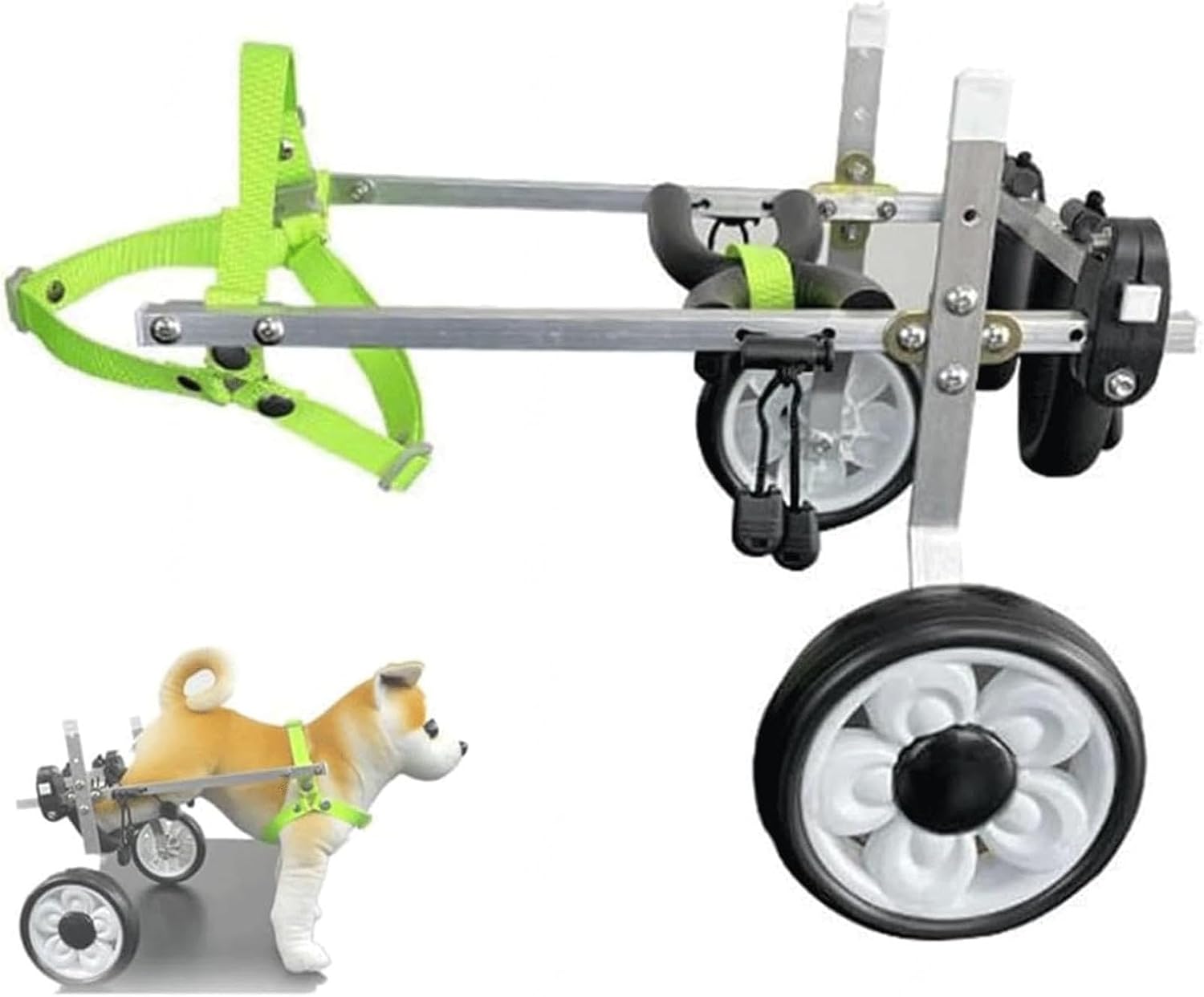 Amazon.com: LoKori Two Wheels Adjustable Dog Wheelchair, Dog Mobility ...