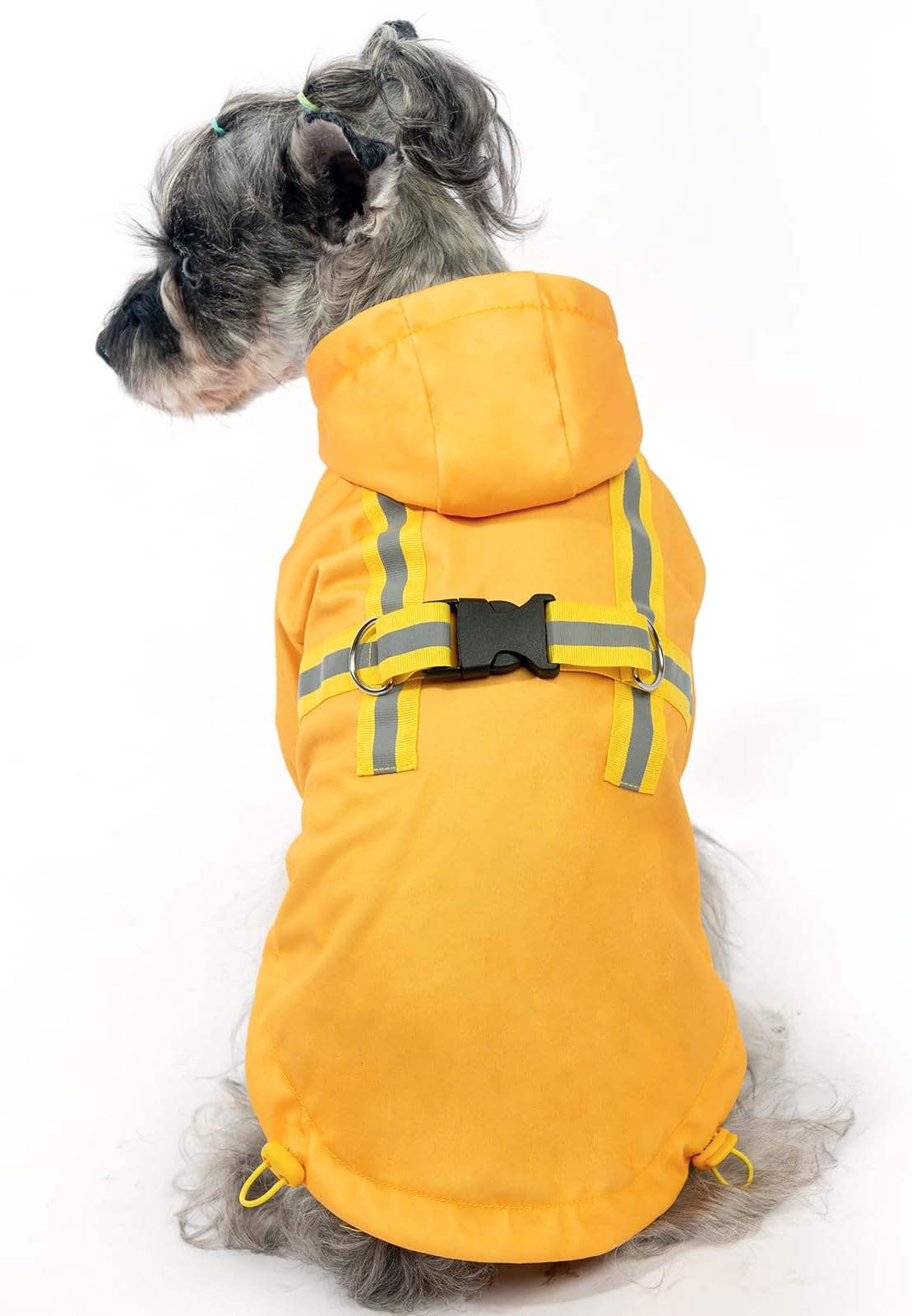 Amazon.com : PUPTECK Dog Raincoat with Hood & Harness Built-in for ...