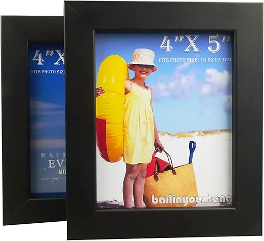 Amazon.com - bailnyosa 4x5 Picture Frame Black - 5x4 Wooden Photo Frame ...
