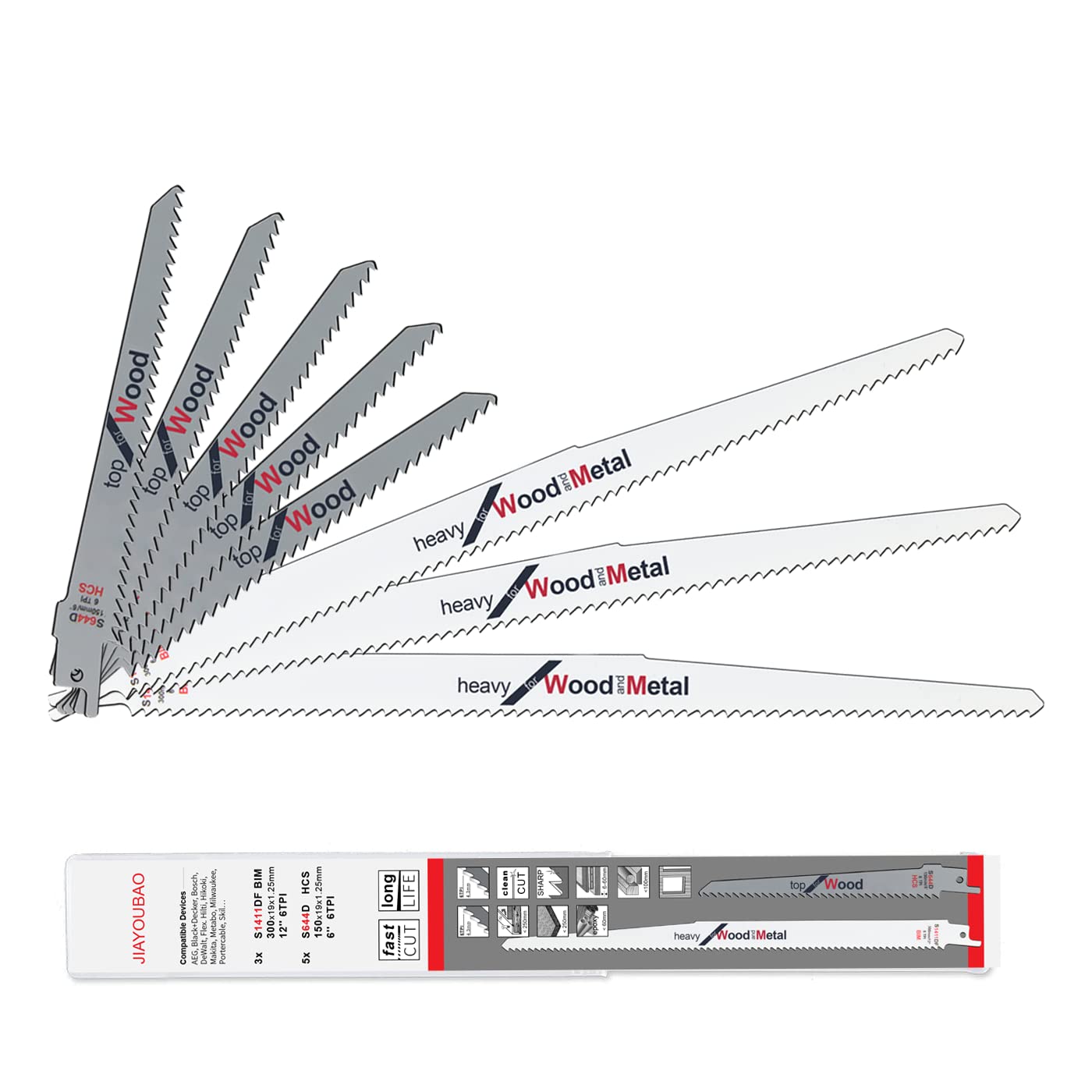 Wood Pruning Reciprocating Saw Blades Set for Wood Fast, Cutting ...