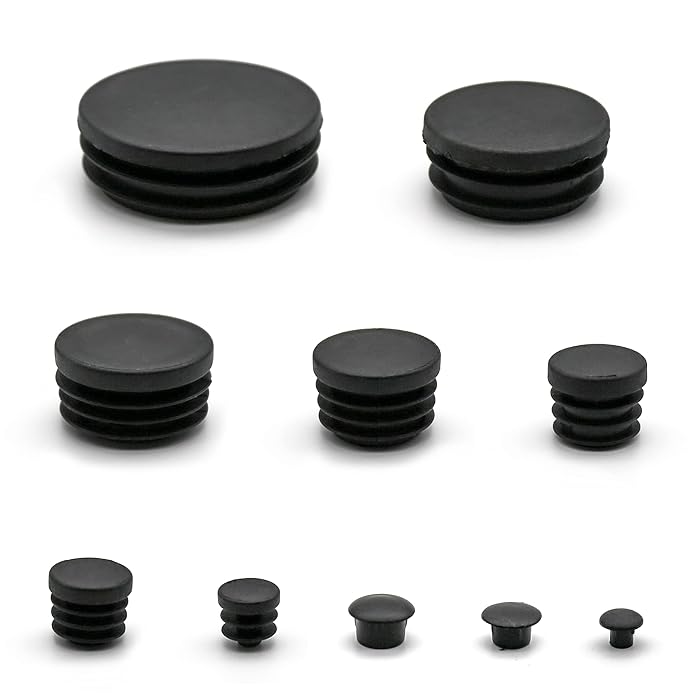 Buy INKNOTE 300 PCS Black Plastic Hole Plugs Chair Leg Inserts for ...