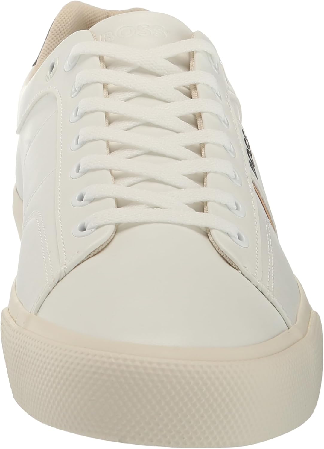 BOSS Men's Aiden Logo Block Leather Low Top Sneaker