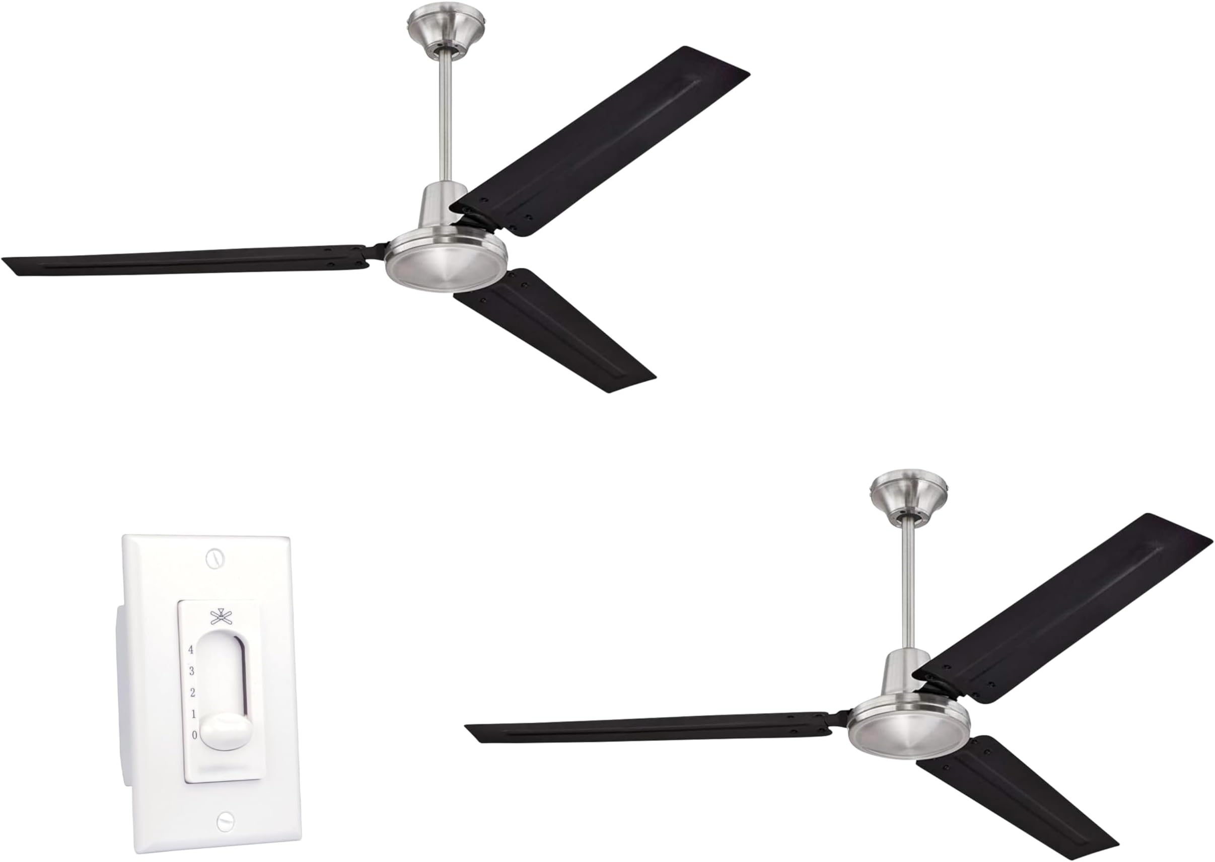 Amazon.com: Hampton Bay 60 in. Black Industrial Ceiling Fan : Tools ...