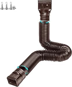 Amazon.com : TAEYONK Brown Gutter Downspout Extensions,Rain Gutter ...