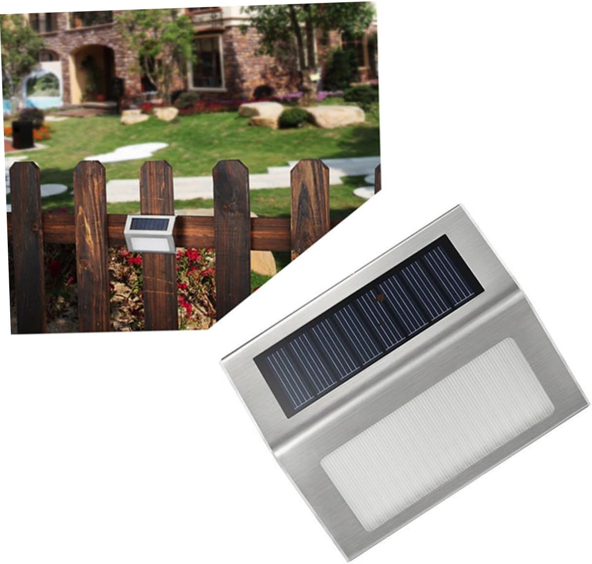 2pcs Street Wall Lights Solar Corridor Light White Light Wall Lamp ...