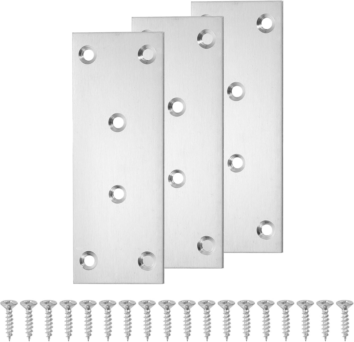 Amazon.com: uxcell 3 Set Flat Repair Plates, 1.9 x 5 Inch Stainless ...