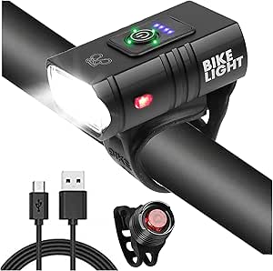 Amazon.com : The lights on the handlebars Bicycle Lights Front and Rear ...