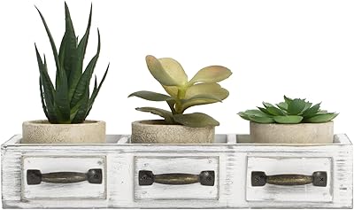 Amazon.com: Small Fake Plants 13" Potted Plants Artificial Decor Faux ...