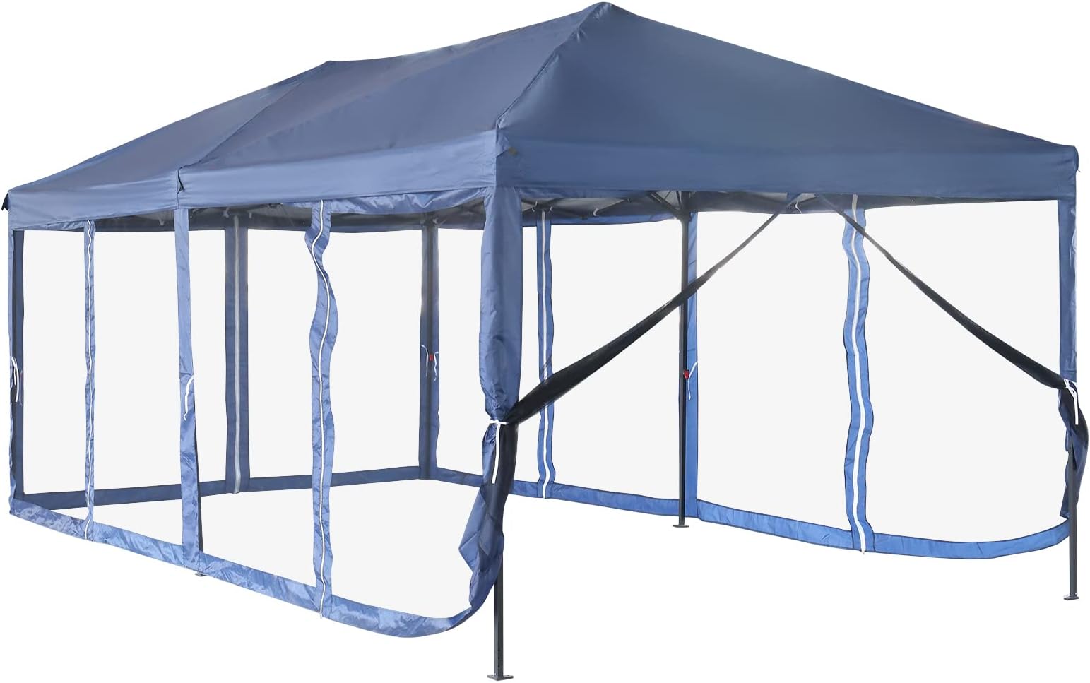 Amazon.com: Outsunny 9.7' x 9.7' Pop Up Canopy with Sidewalls, Portable ...