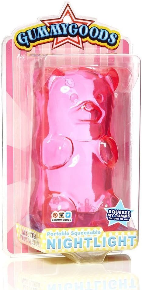 Amazon.com: Gummygoods Squeezable Gummy Bear Night Light - Rechargeable ...