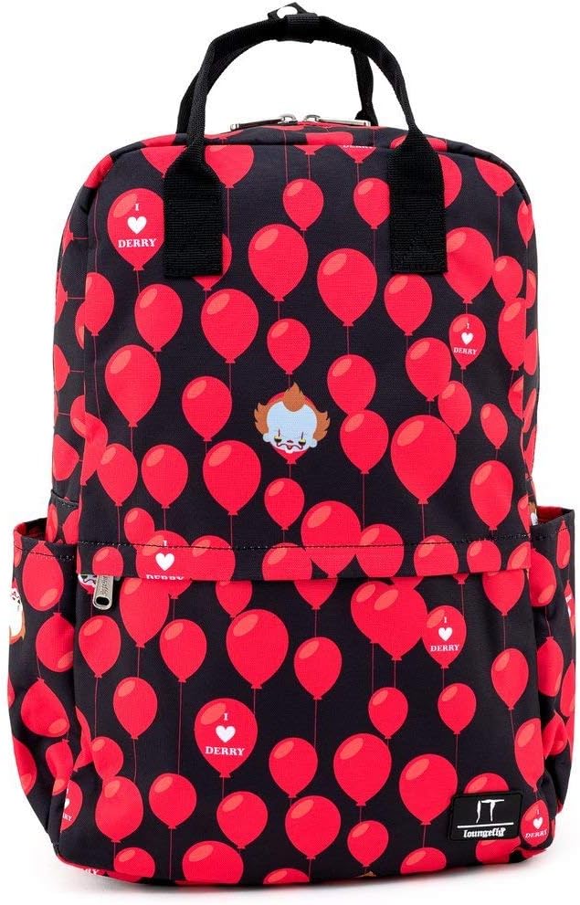 Amazon.com | Loungefly IT I Heart Derry Balloons Nylon Backpack ...