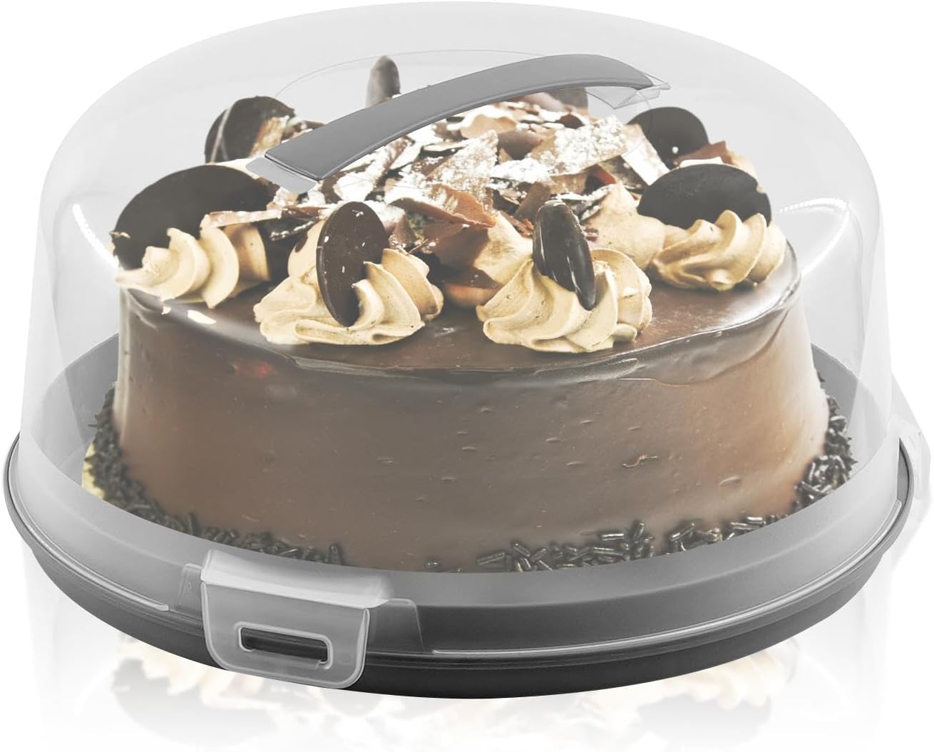 lakeland Round Cake Storage Caddy with Locking Lid 23cm D x 11cm H ...