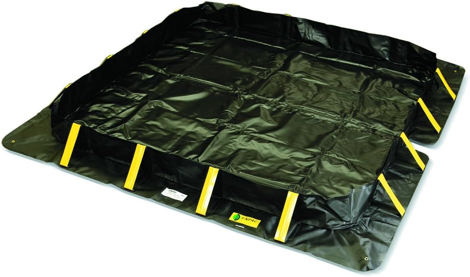 ENPAC Stinger Snap-Up Collapsible Spill Berm, 4'x4'x1', Black, Rip/Tear ...