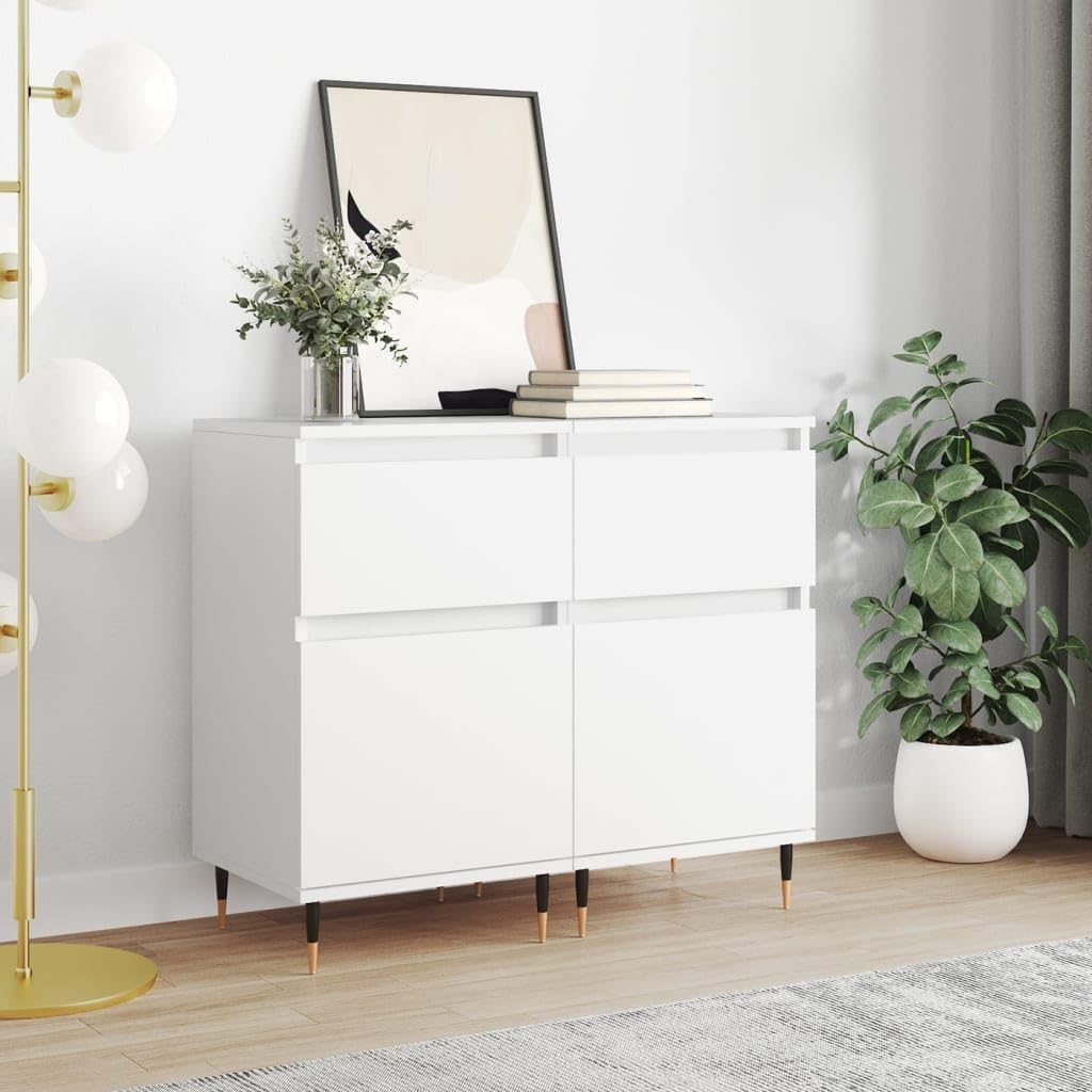 Homvdxl 2 Set Narrow Side Cabinet, Sideboard, Storage Cabinet with Door ...