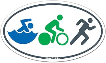 Amazon.com : Triathlon Car Magnet | Swim Bike Run (Figures) : Sports ...