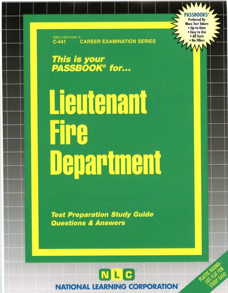 Lieutenant Fire Department(Passbooks): National Learning Corporation ...