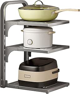 WZZQZR Adjustable Pan & Pot Rack For Kitchen Organization & Storage ...