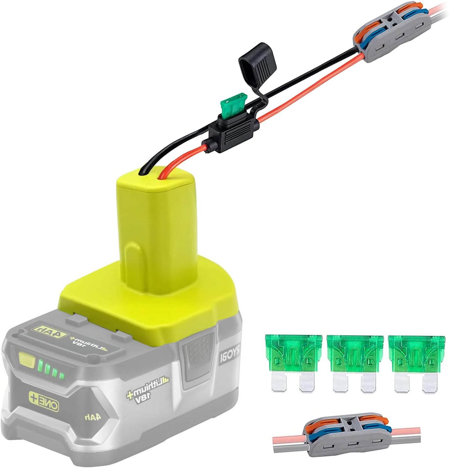 Amazon.com: Upgrade Power Wheels Adapter for Ryobi 18V Battery,Built-in ...