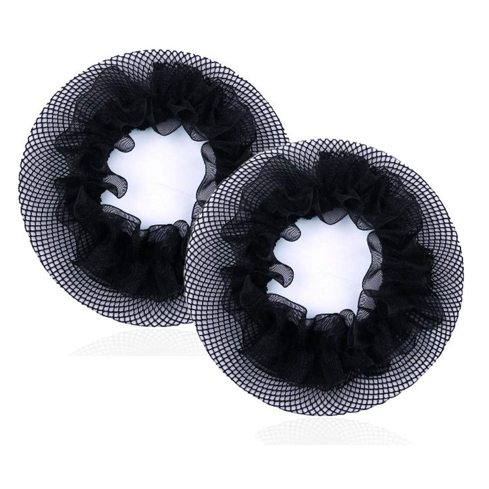 Amazon.com: 8Pcs Reusable Bun Hair Nets Elastic Flower Edge Hairnet for ...