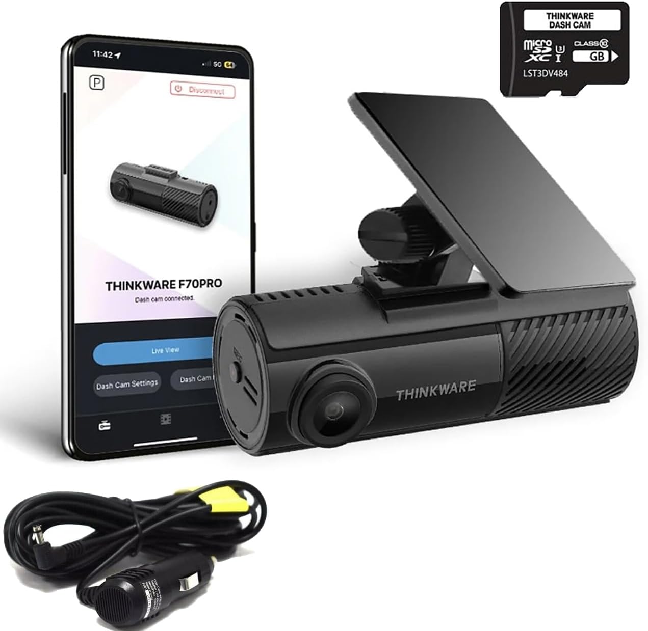 Thinkware F70 PRO Dash Cam Full 1080p Front Car Camera Dashcam - Wi-Fi ...