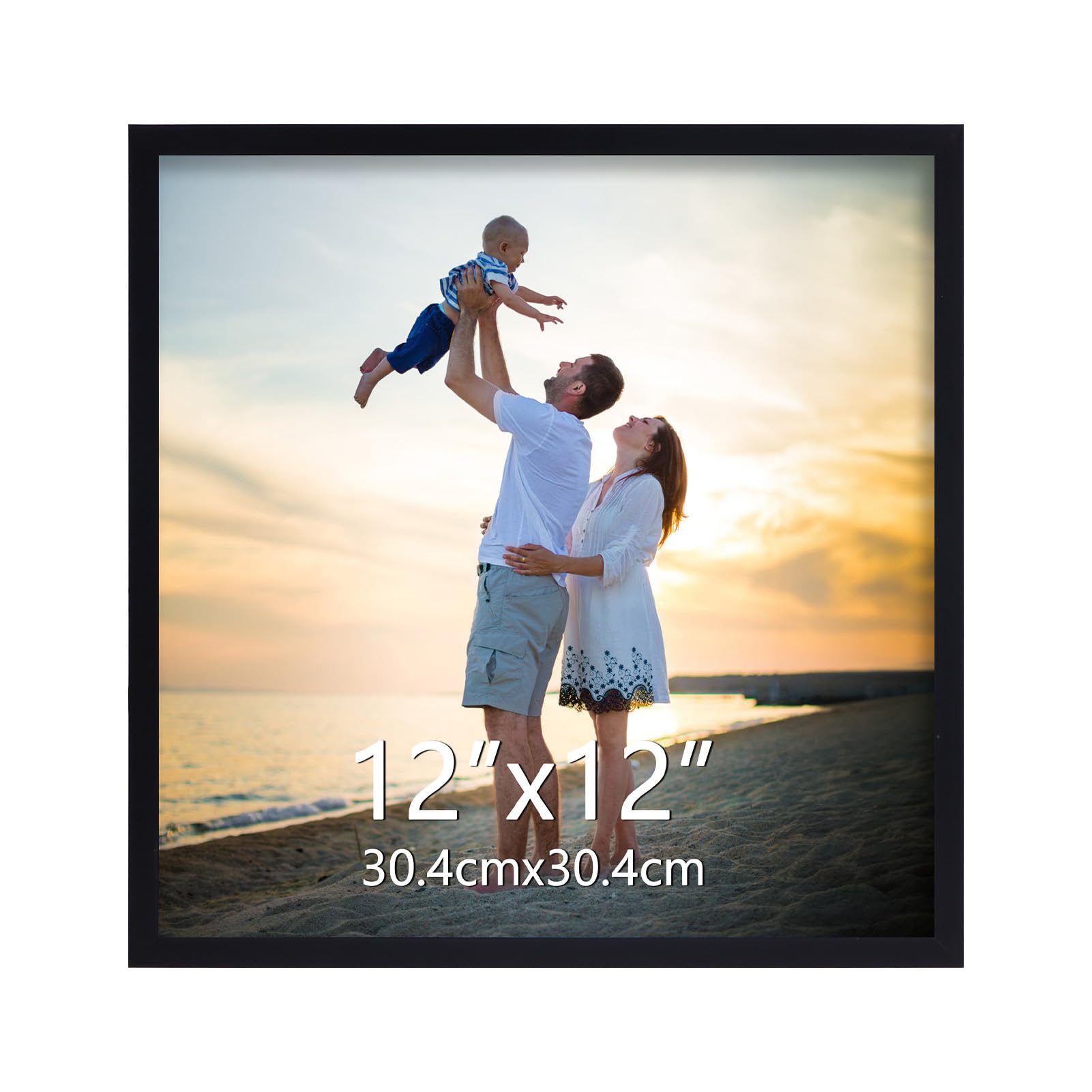 EYMPEU Black 8x8 Photo Frame, Display Square Picture Frames 8x8 inches ...