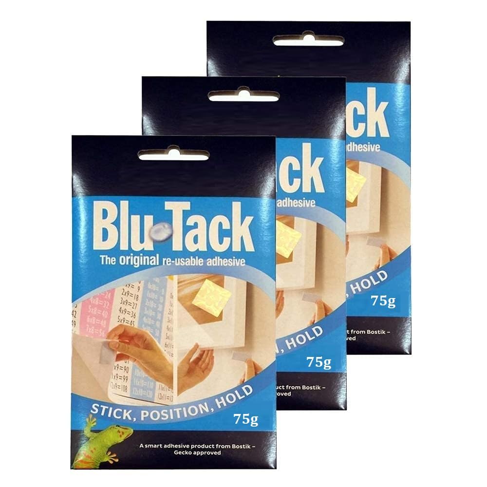 Lucky Blu Tack, Multipurpose Reusable Adhesive, Clean, Safe & Easy to ...