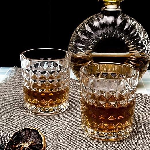(Pack of 2) Premium Diamond Whiskey Glass Set Glass Set Whisky Glass ...