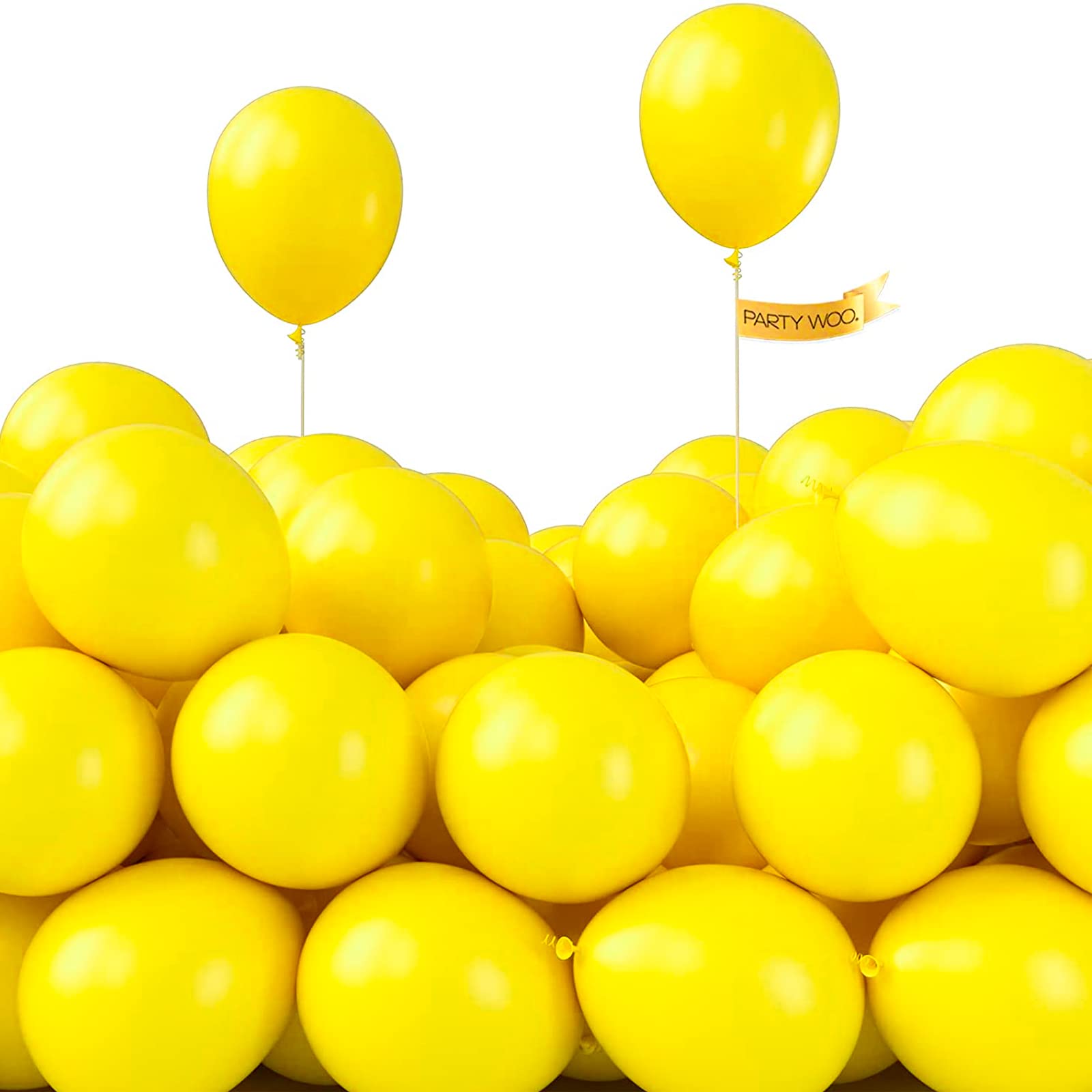 Amazon.com: PartyWoo Yellow Balloons, 120 pcs 5 Inch Matte Yellow ...