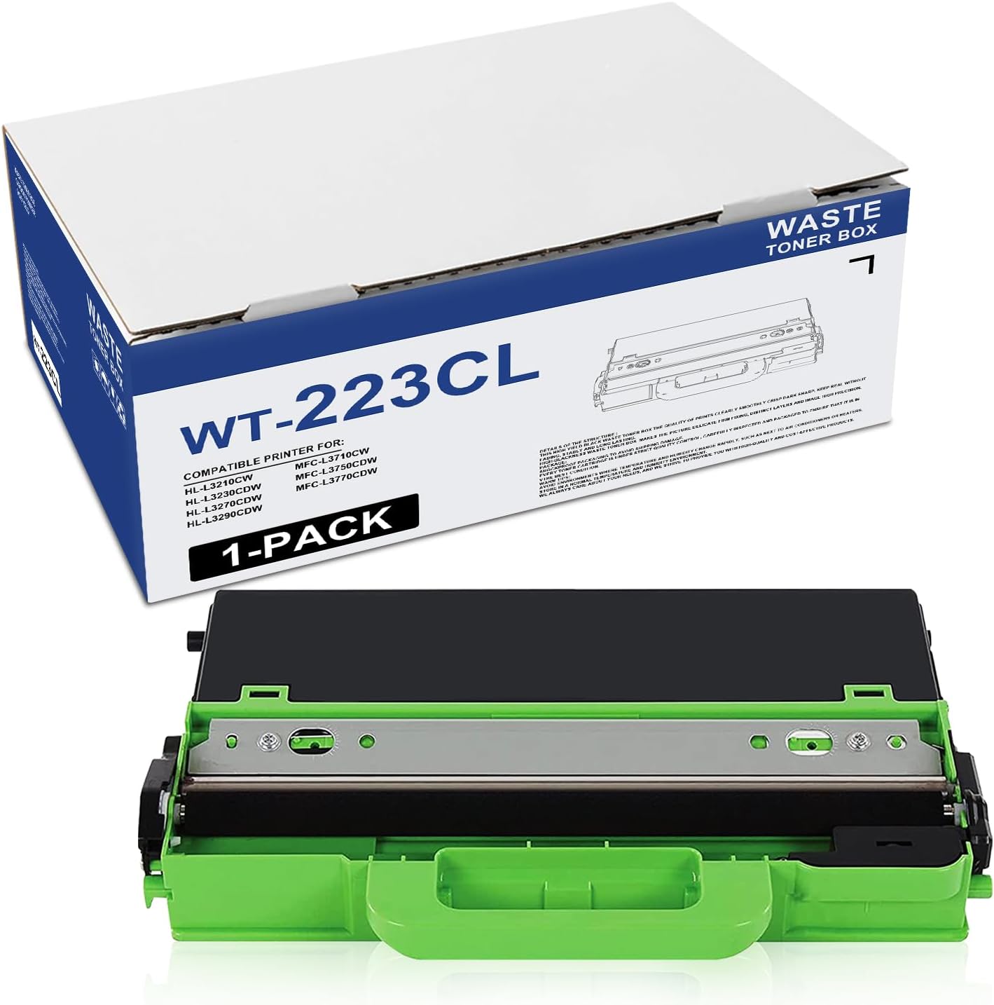 Amazon.com: WT-223CL Waste Toner Box WT220CL Replacement for Brother ...