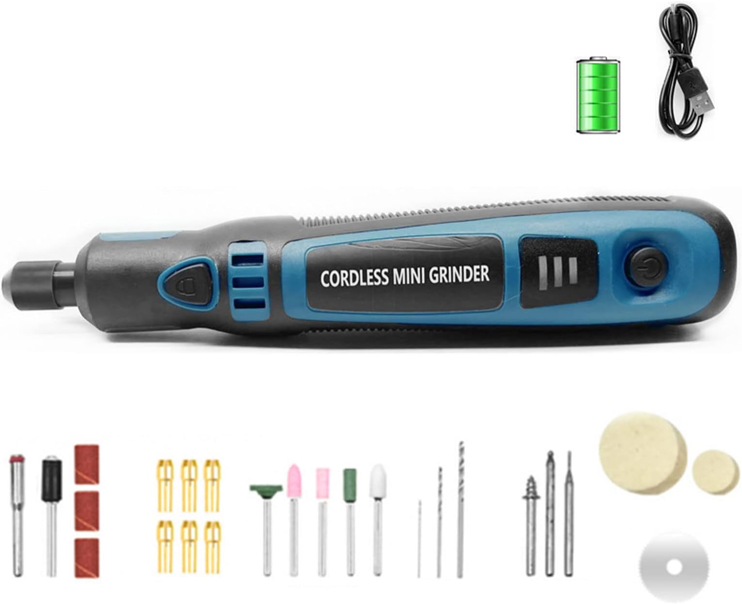 Cordless Mini Grinder, 3 Speed Adjustable Electric Grinder Pen Rotary ...