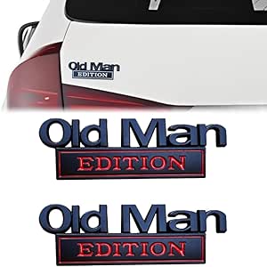 Amazon.com: Old Man Edition Car Emblem, 3D Metal Sticker Badge, Old Man ...