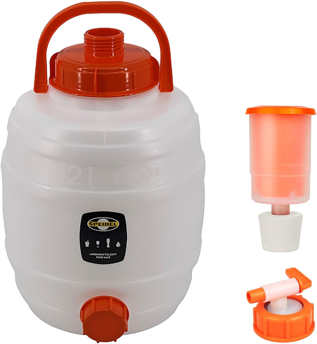 Amazon.de: Mostfass 12 Liter mit Auslaufhahn NW 10 und Gärspund ...