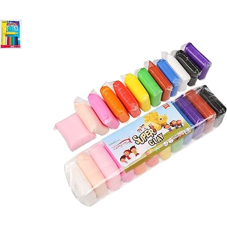 Toy Hi Toy Combo Pack of Reusable12 Pcs Clay Set and 4 Modelling and ...