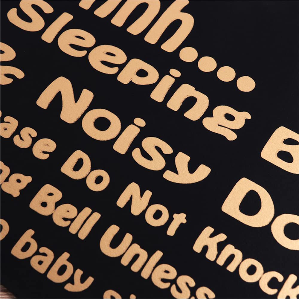 Snapklik.com : Baby Sleeping Sign For Front Door, Shhh Sleeping Baby ...
