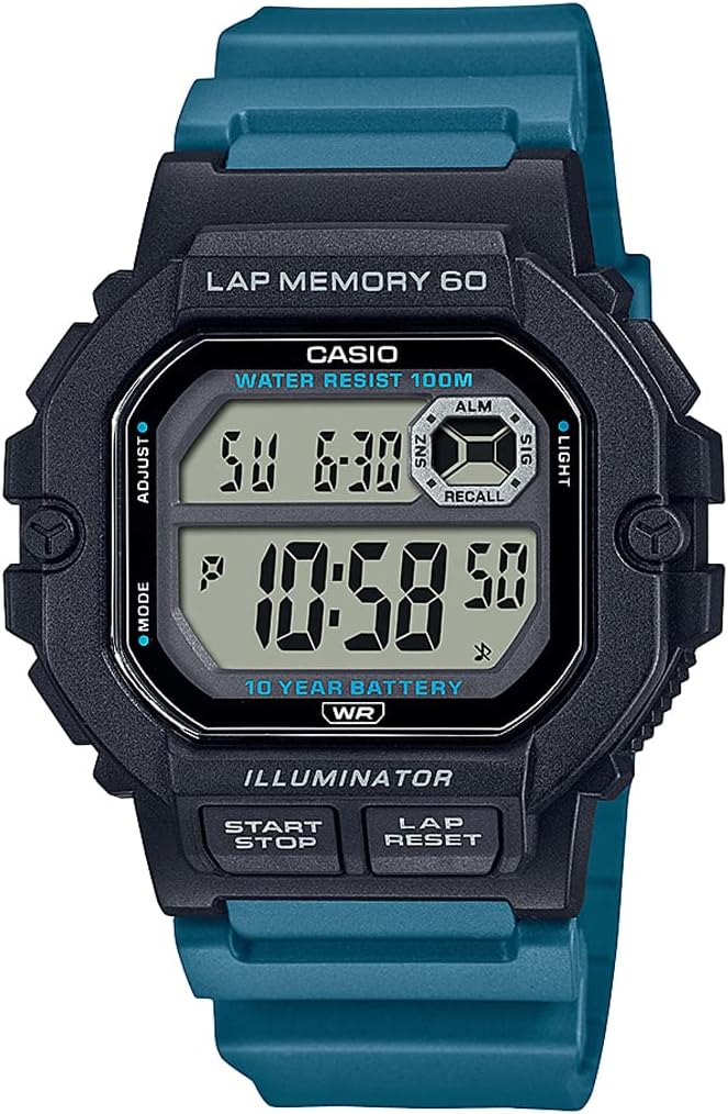 Casio LED Illuminator Lap Memory 60 10-Year Battery Men's Digital ...
