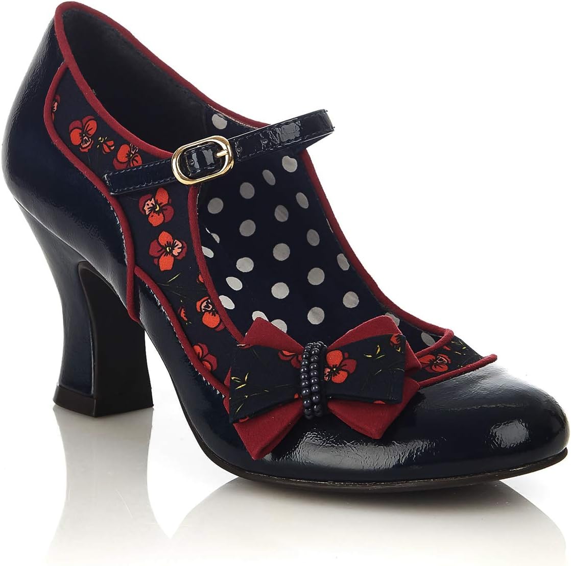 Ruby Shoo Ladies Camilla Navy Vegan Friendly Shoes 09210-UK 8 (EU 41 ...