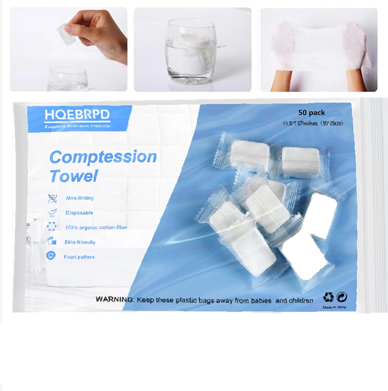 Amazon.com: HQEBRPD Compressed Towel Tablets,Compressed Hand Wipe ...