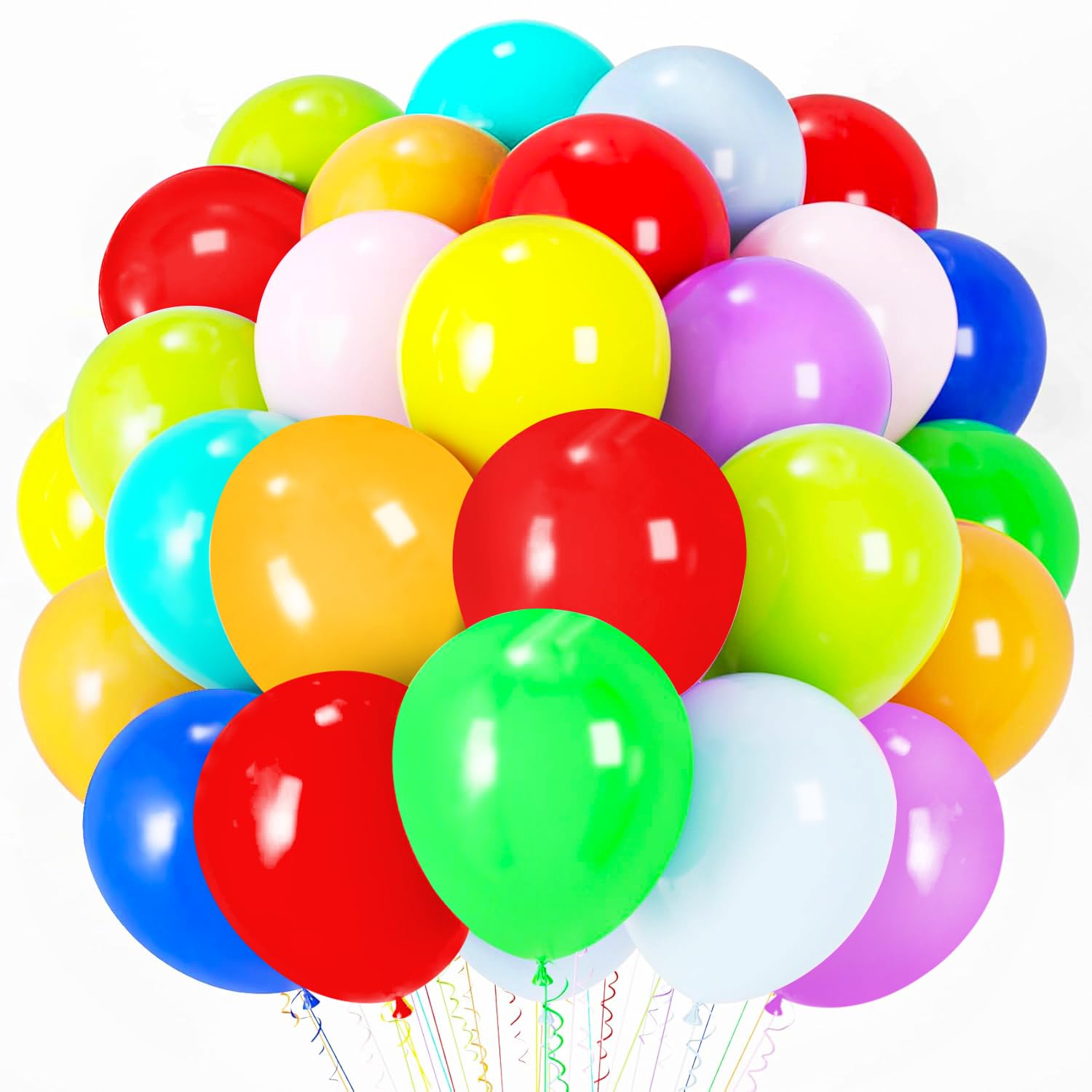 Amazon.com: Voircoloria Balloons, 66pack 12inch Assorted Color Rainbow ...